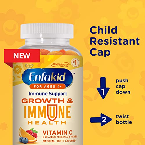 Enfakid Vitamin C Daily Gummy Multivitamin: Vitamin A, C, & E, Selenium ...