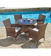 Amazon.com: SUNCROWN 6-Piece Outdoor Furniture Set Patio Sectional Sofa ...