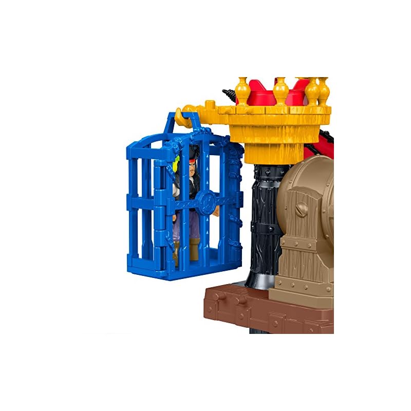 Fisher-Price Imaginext Shark Bite Pirate Ship, Playset with Pirate ...