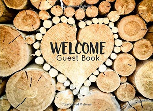 Rustic Log Guest Book for Vacation Home, Cabin Edition: 8.25 x 6 inch ...