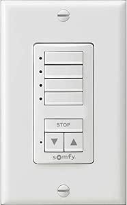 Amazon.com: Somfy DecoFlex WireFree RTS Wall Switch, 4 Channel, White ...