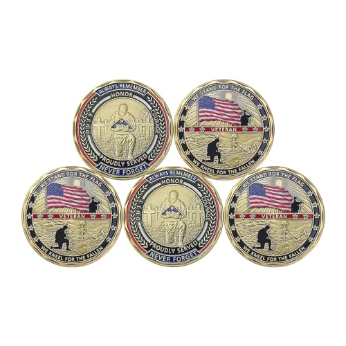 Veterans Coins US Military Challenge Coins Bulk, Kneel for The Fallen ...