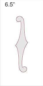 F-Hole Routing Template - 6.5" Sharp - - Amazon.com