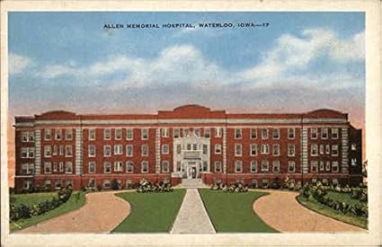 Allen Memorial Hospital Waterloo, Iowa IA Original Vintage Postcard at ...