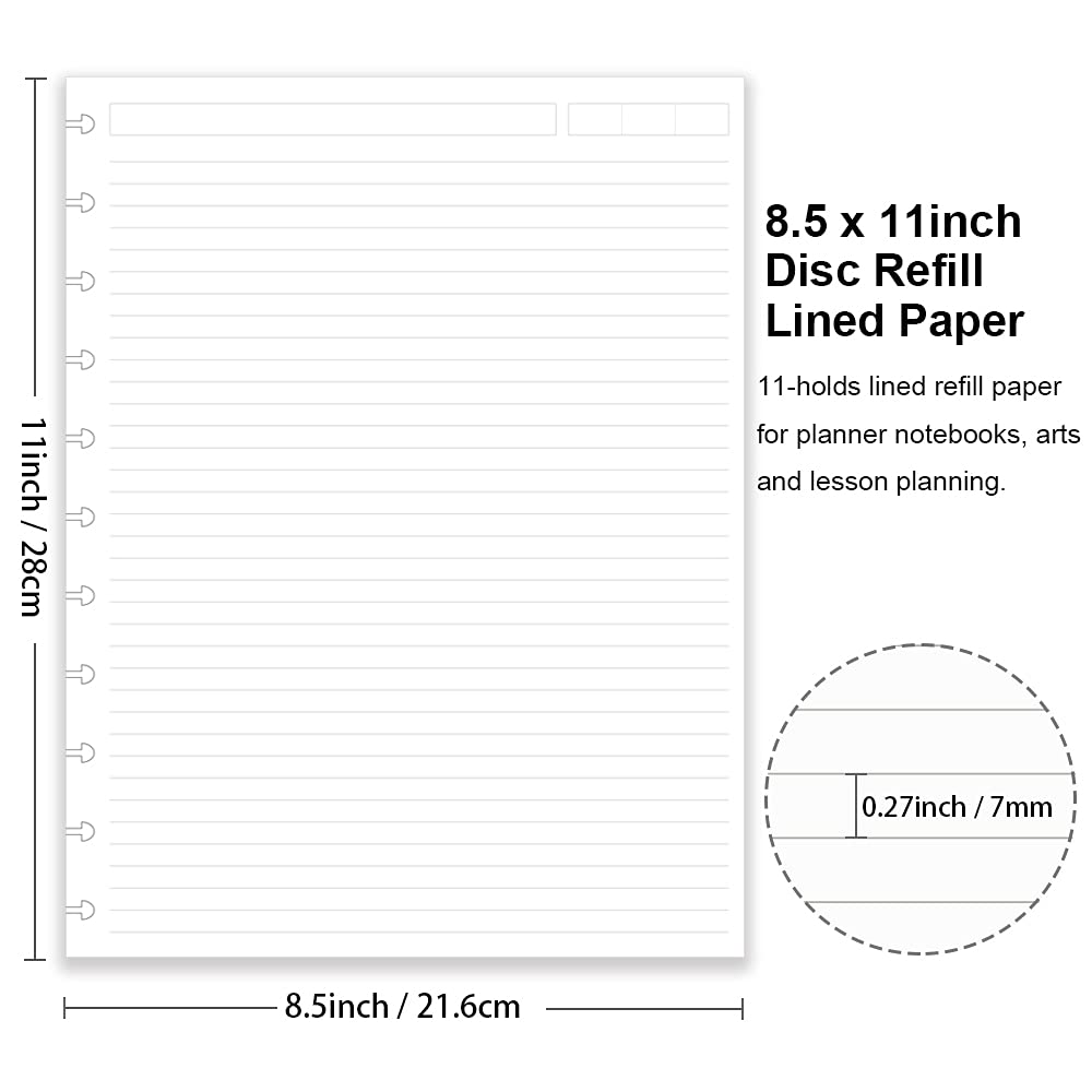 Mua Letter Size Discbound Refill Paper, Disc Paper Refill for TUL ...