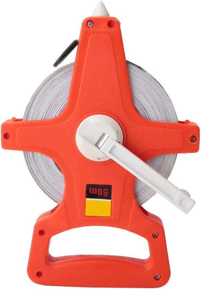 50m Tape Measure Stainless Steel Open Reel Surveyors Plastic Long Tape ...
