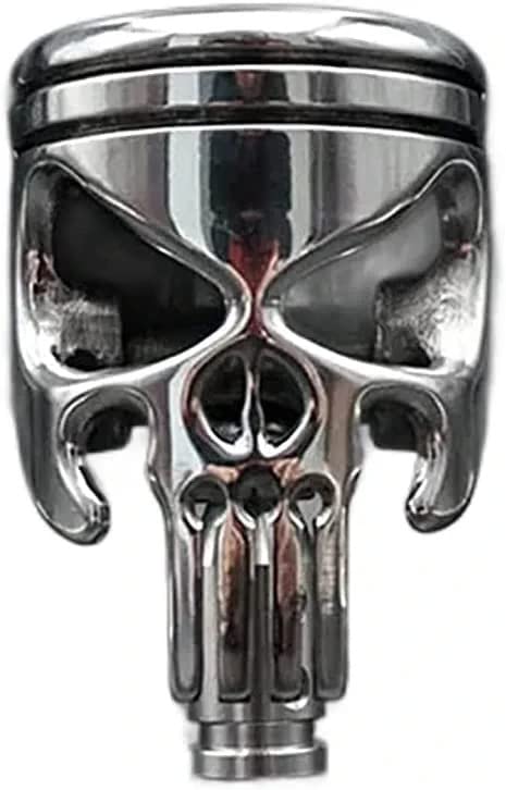 Shift Knob Made from Motorcycle Piston, JDM Stainless Steel Skull Shape ...