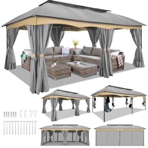 ***PARTIAL SET******HOTEEL 12x20FT Outdoor Gazebo para Patio on ...