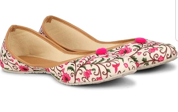 Mojari Pink Printed Jutti Classic Style Ethnic/Traditional -Jutti ...