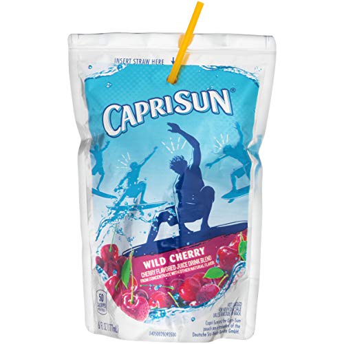 Capri Sun Wild Cherry Ready-to-Drink Juice (40 Pouches, 4 Boxes of 10 ...
