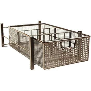 Amazon.com: Slim Flat Rolling Floor Shelf Metal Storage Cart ...