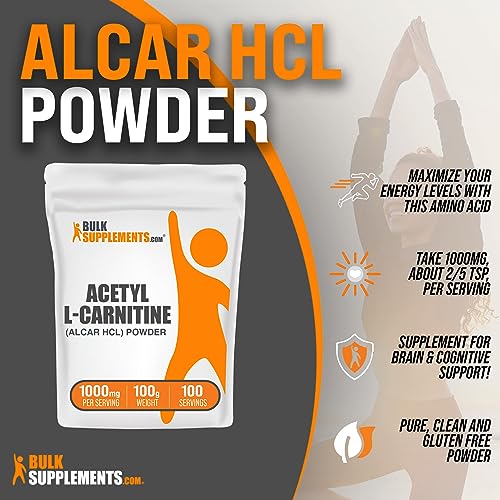 BulkSupplements.com Acetyl L-Carnitine Powder - ALCAR HCl, Carnitine ...