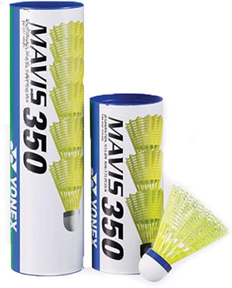 YONEX Mavis 350 Badminton Medium Speed Nylon Shuttlecock, 1 Dozen, 2 ...