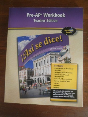 Asi se dice! Pre-AP Workbook, Teacher's Edition (Spanish 1): Reina ...
