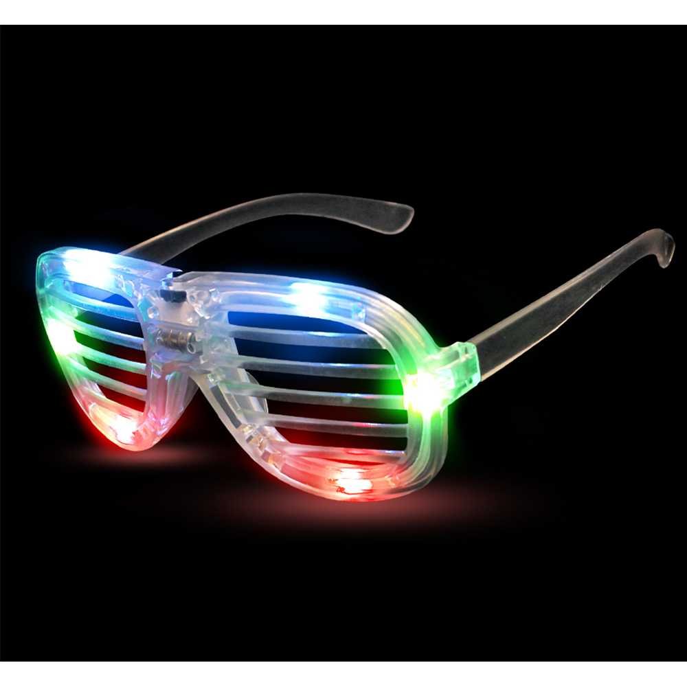12 pcs Party Favor LED Light Up Slotted Shades Multicolor 6 LED light ...