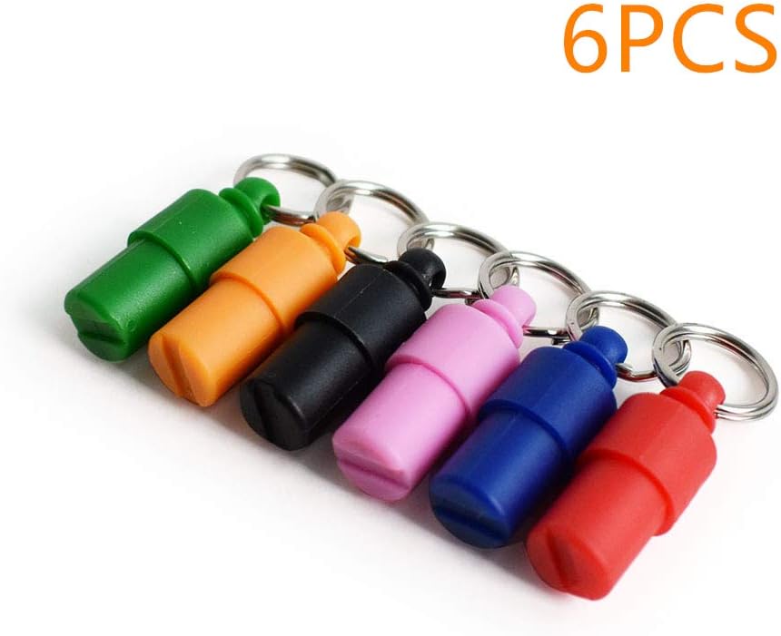 NA 6 Pcs Pet ID Tube Tags Barrel Tube Collars for Pet Plastic ID Collar ...