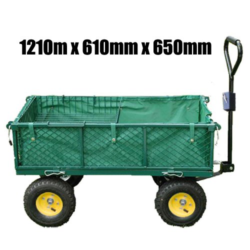 FoxHunter Heavy Duty Extra Large Size Giant Garden Trolley 1210mm x ...