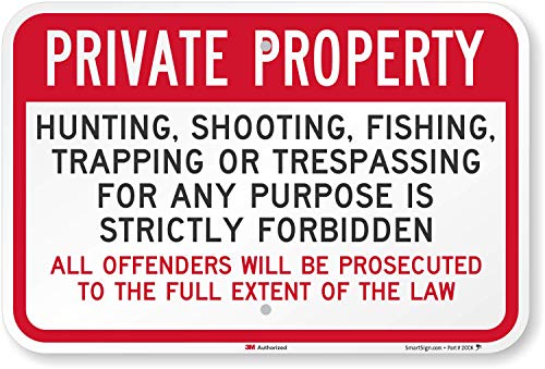 "Private Property - Hunting, Fishing, Trespassing Forbidden" Sign By ...