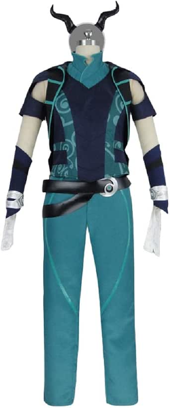 Amazon.com: The Dragon Prince Rayla Cosplay Costume 3041 (Male S) Green ...