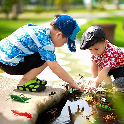 48 Pieces Plastic Insect Fake Bugs Assorted Insect Figure Toys Lifelike ...