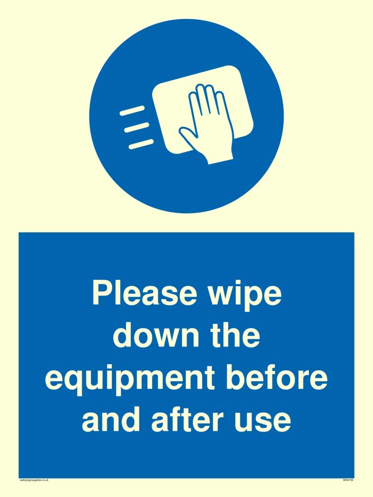 Please wipe down the equipment before and after use – BigaMart
