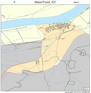 Amazon.com: Large Street & Road Map of West Point, Kentucky KY ...