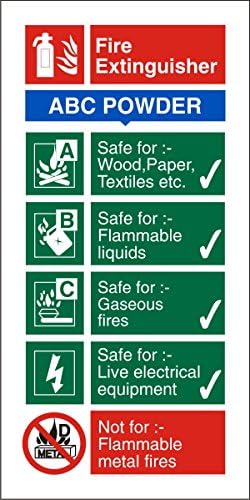 Seco ABC Powder Fire Extinguisher Sign, 100mm x 200mm ...