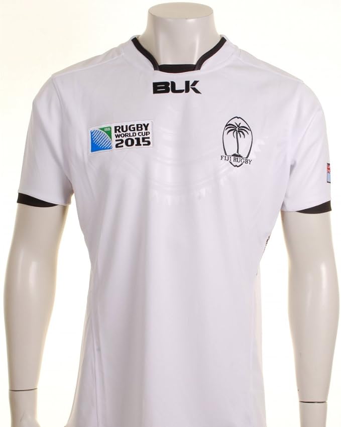 BLK Fiji Home Replica World Cup 2015 Men's Jersey blanco white Size:FR ...