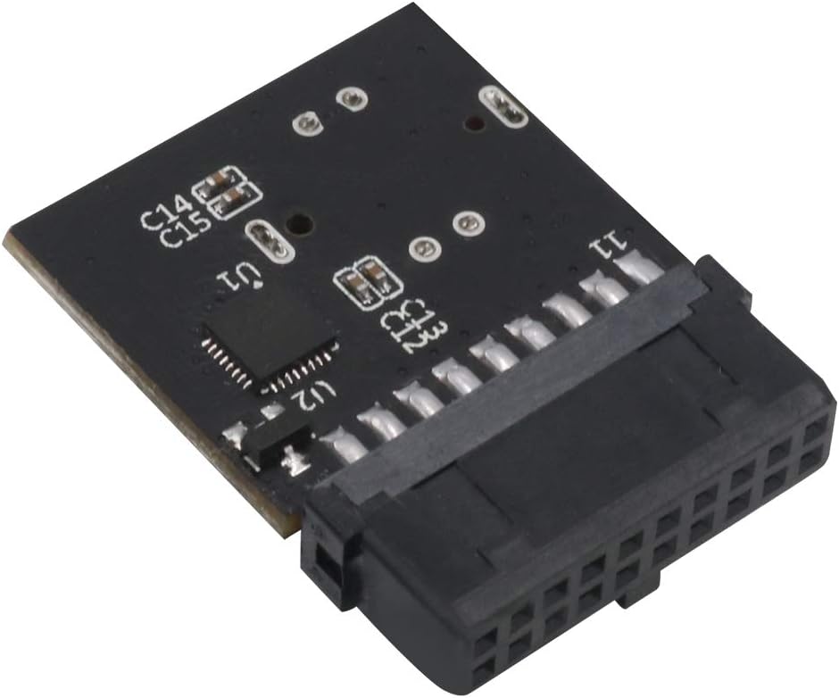 USB 3.0 (3.1 Gen 2) Internal black IDC 20 Pin Motherboard Header to A ...