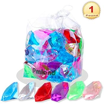 Amazon.com: Acrylic Diamond Gems and Jewels, Bulk 1 Pound Bag ...