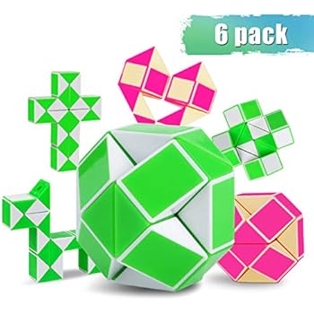 Amazon.com: 12 Pack 24 Blocks Magic Snake Cube, Mini Plastic Puzzle ...