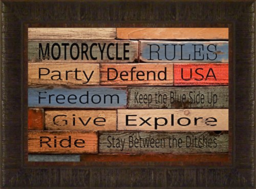 Buy Motorcycle Rules By Todd Thunstedt 17.5x23.5 Keystone Harley ...