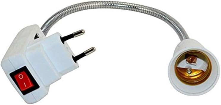 E27 EU Plug Ampoule Stopping Socket Adaptateur Lampe avec Interrupteur ...