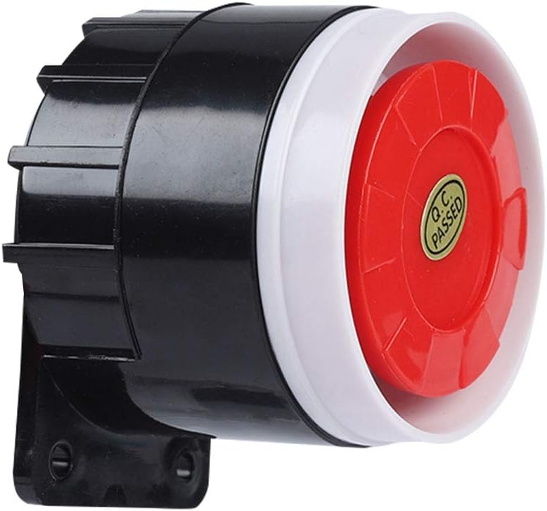 DC 12V Mini Red Wired Horn Siren Sound Alarm System Warning Horn for ...