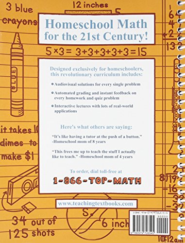 Math 5 a Teaching Textbook and Workbook/ Answer Key