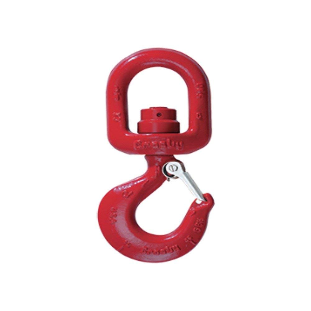 Indusco 47400956 Drop Forged Alloy Steel Swivel Eye Hook with Latch 7 ...