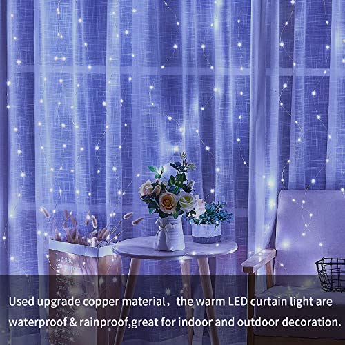 Curtain String Lights for Bedroom Twinkle - 300 Led Fairy String Lights ...