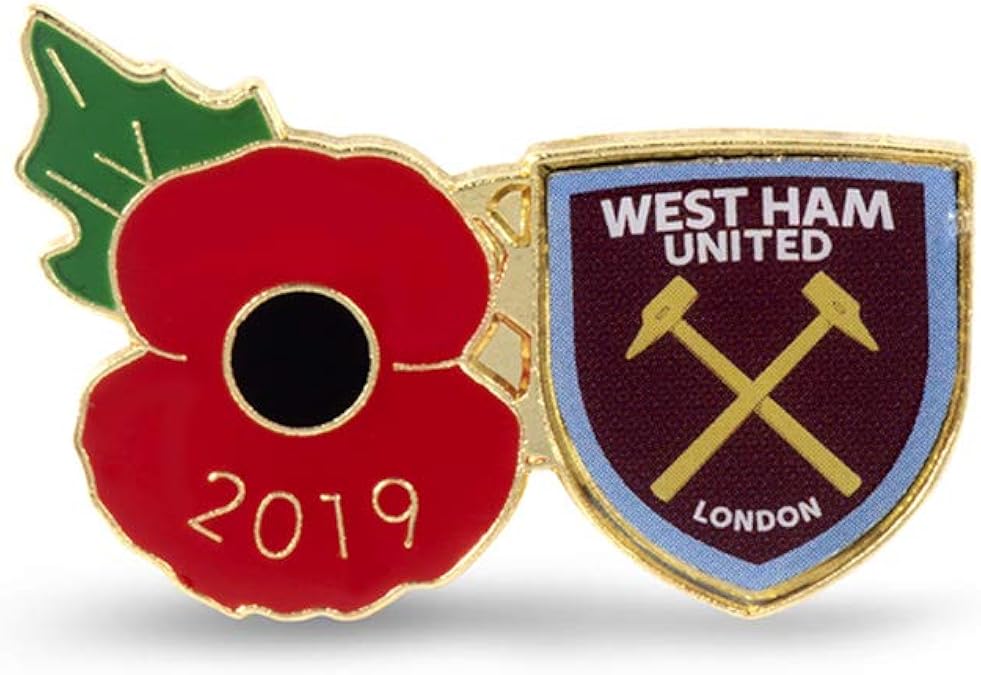 The Royal British Legion West Ham Poppy Football Pin 2019 : Amazon.co ...