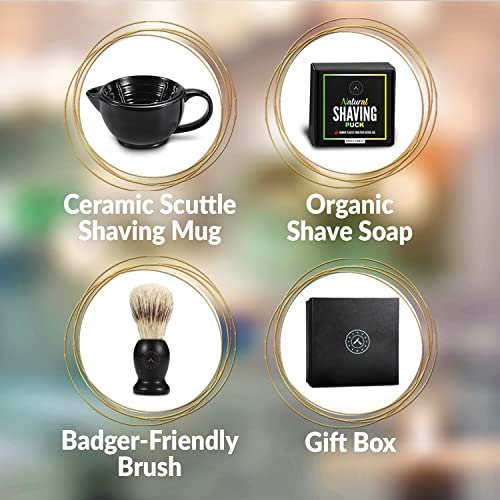 Savanna Shaving Scuttle Mug Kit - Shaving Bowl With Shave Soap, Shave ...