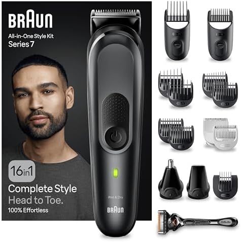 Braun 16-in-1 All-in-One Style Kit Series 7, Male Grooming Kit With ...