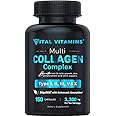 Amazon.com: Vital Vitamins Multi Collagen Complex - Type I, II, III, V ...