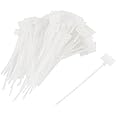 Amazon.com: uxcell Zip Ties Ethernet RJ45 RJ12 Wire Power Cable Label ...