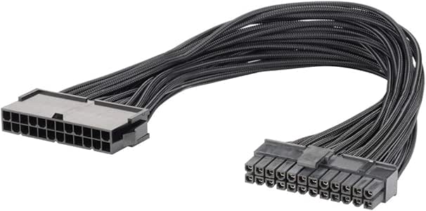 Amazon.com: J&D ATX 24 Pin Motherboard Power Extension Cable, Male to ...