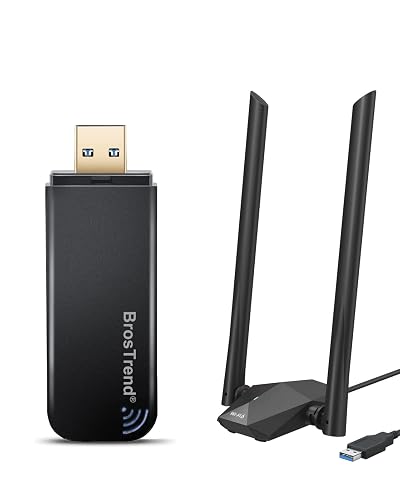 BrosTrend AX1800 USB WiFi 6 Adapter for Long Range and AC1200 Wireless ...