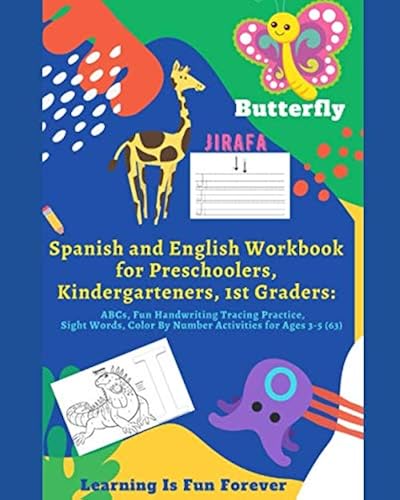 Spanish and English Workbook for Preschoolers, Kindergarteners, 1st ...