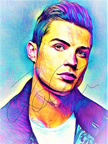 Amazon.com: Cristiano Ronaldo Abstract Drawing Print Poster Hand Drawn ...
