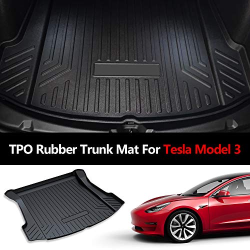 Mixsuper Rear Cargo Liner Durable Odorless Trunk Floor Mat for Tesla ...