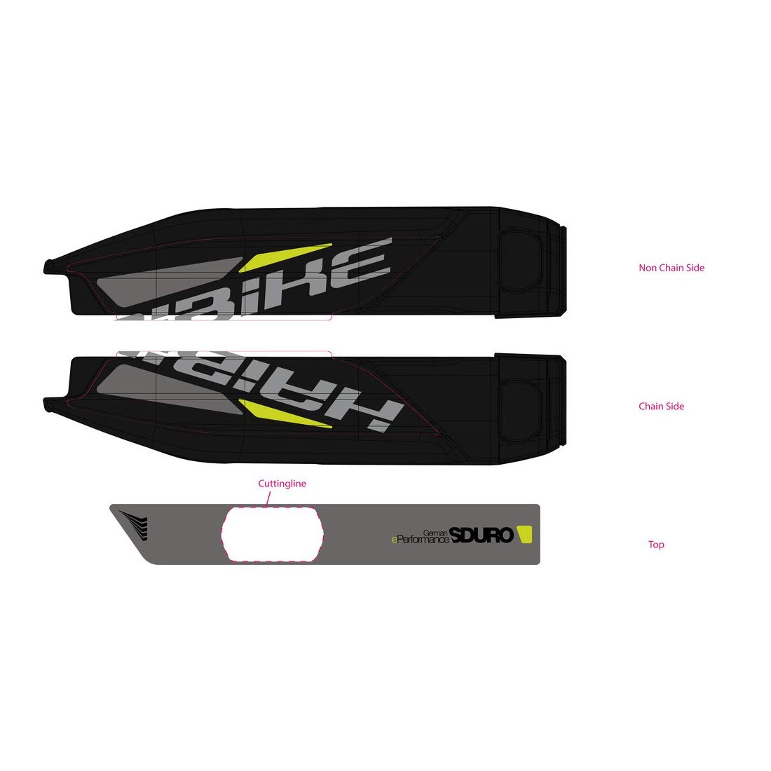 E-Bike Haibike Sticker Rechargeable Lime Haibike sduro (Decoration ...