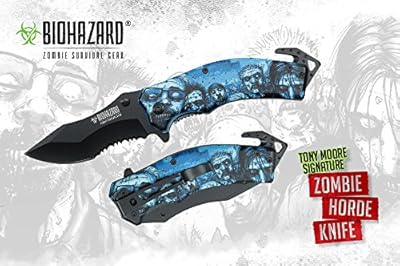 Biohazard Zombie Survival Gear Assisted-opening Rescue Knife
