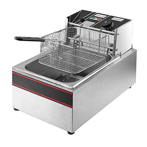 Flexzion Deep Fryers With Baskets Commercial Electric Fryer Home 6L ...